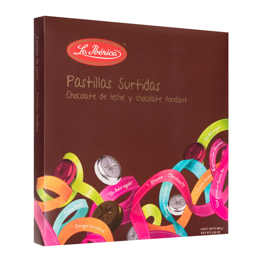 Chocolate Pastillas La Ibérica Surtidas Caja 180 g - Wong