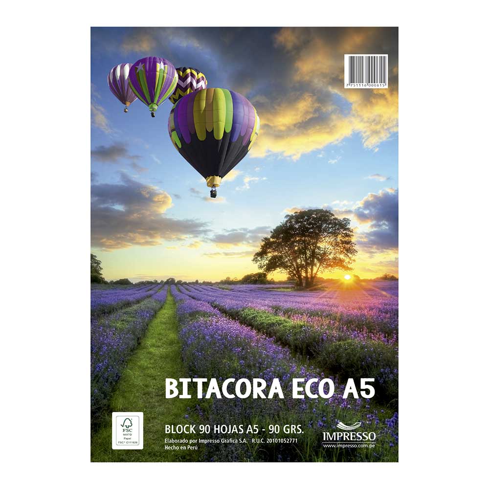 Block Bitacora Vintage A5 Fine 90 Hojas 90 gr - Metro