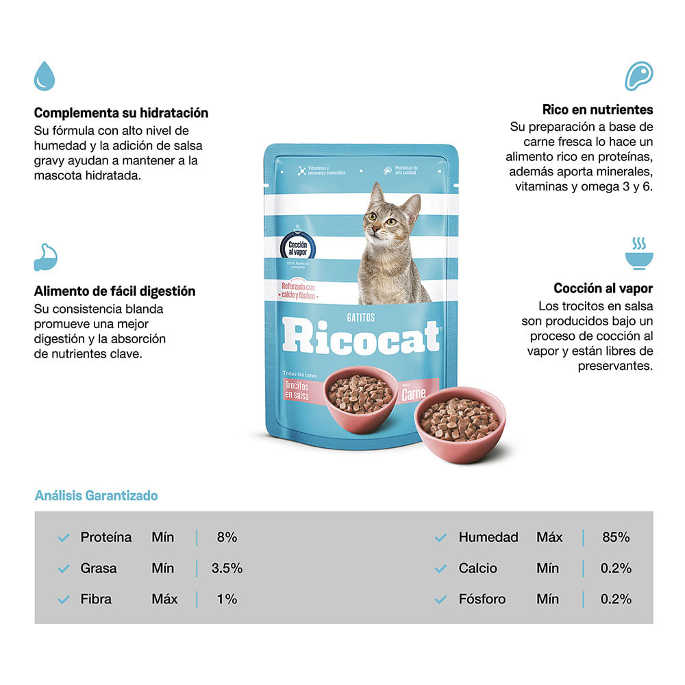 Pouc Ricocat Troz Sals Carne Gatti x 85Gr - Wong Pouc Ricocat Troz Sals Carne Gatti x 85Gr - Wong