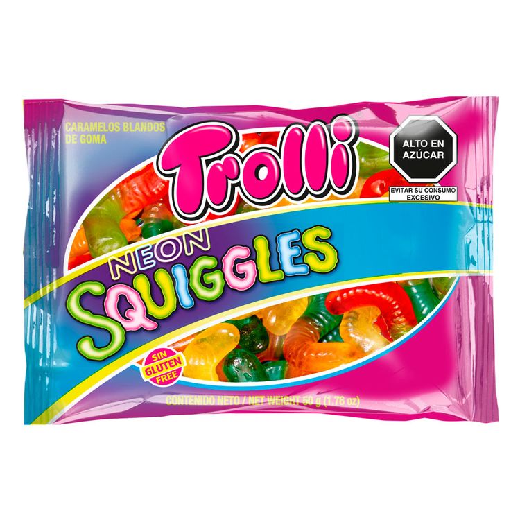 Gomitas Trolli Neón Squiggles 50g - Metro