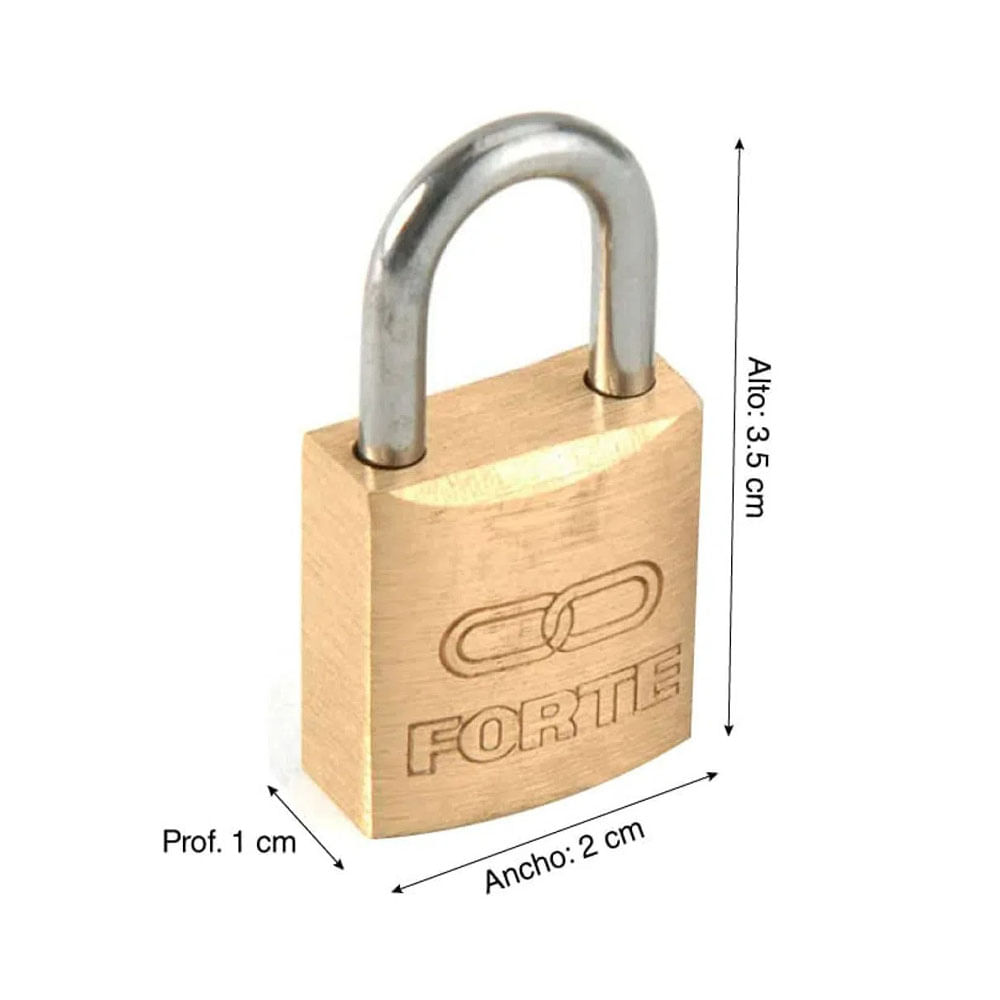 Candado Forte Bronce f20 Blíster - Metro