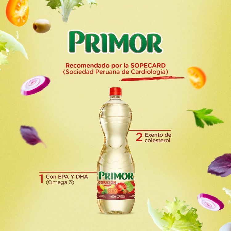 Aceite Vegetal Primor Corazón 900ml - Wong