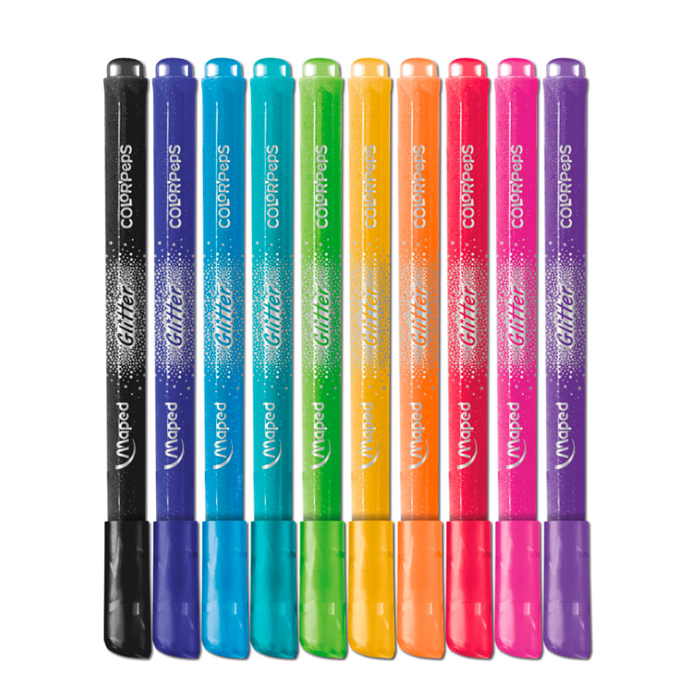 Plumones Maped Glitter 10un - Wong