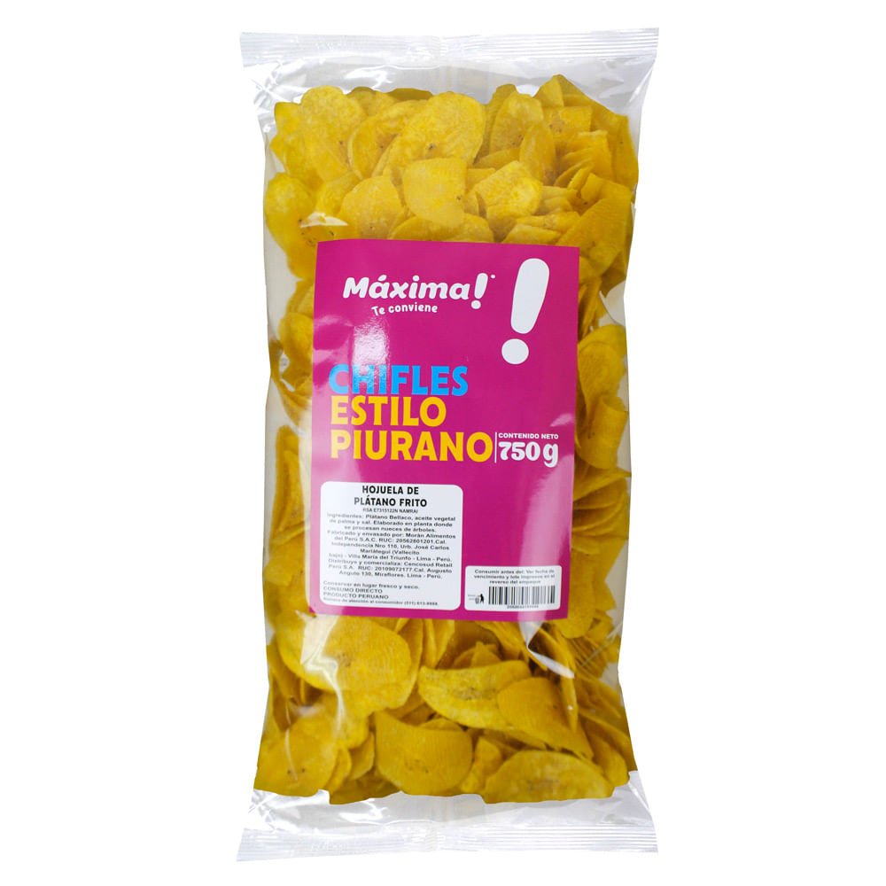 Chifles Estilo Piurano Máxima 750g - Metro