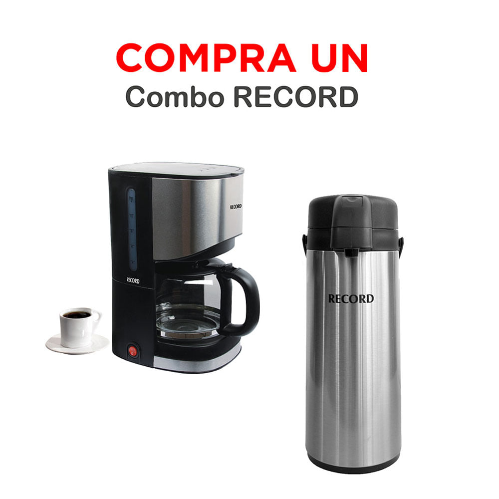 Cafetera Inox + Termo Bomba 1.9L Record - MetroApp