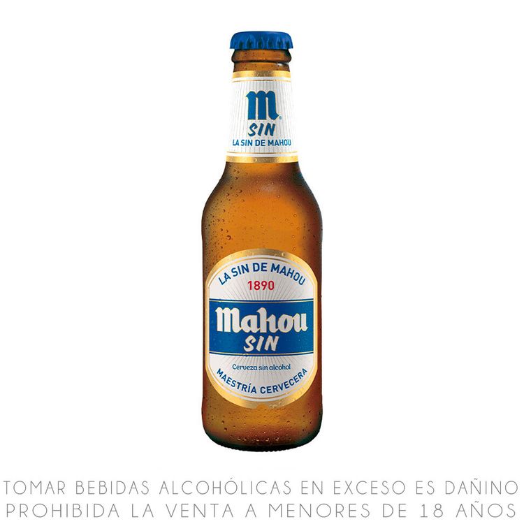 Sixpack Cerveza Sin Alcohol Mahou Botella 250ml - Wong