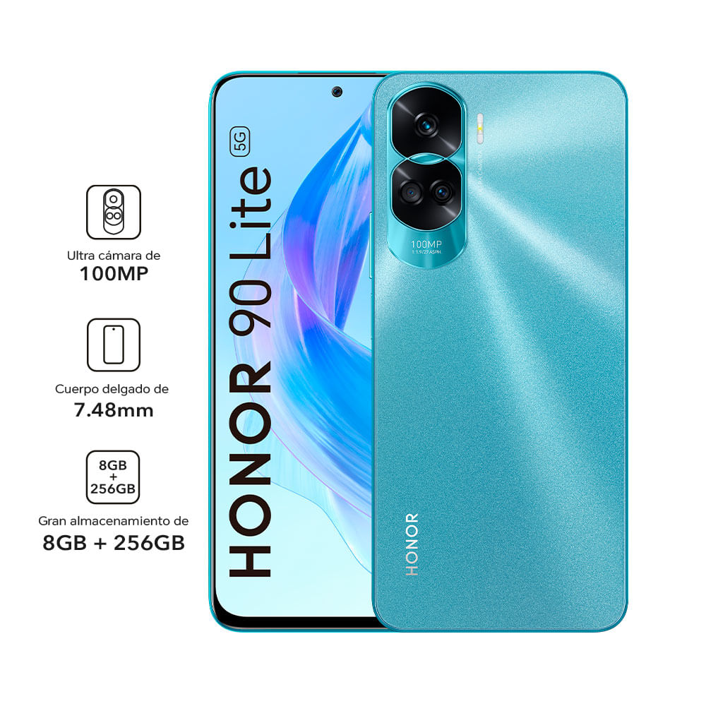 Smartphone Honor 90 Lite 8GB + 256GB Cyan Lake - Wong