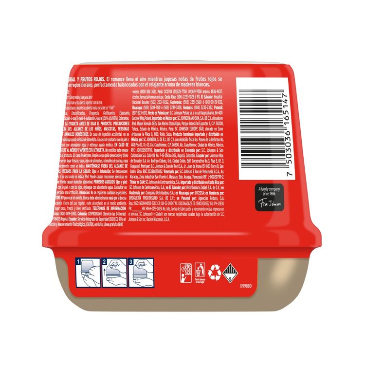 Aromatizador Glade Cubo Frutos Rojos 180g - Wong